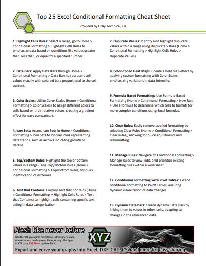 Free 25 Excel Conditional Formatting PDF - Ultimate Cheat Sheet Free 25 Excel Conditional Formatting PDF - Ultimate Cheat Sheet
